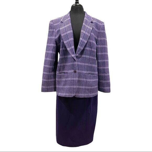 Pendleton | Jackets & Coats | Pendleton Purple Wool Plaid Blazer And ...
